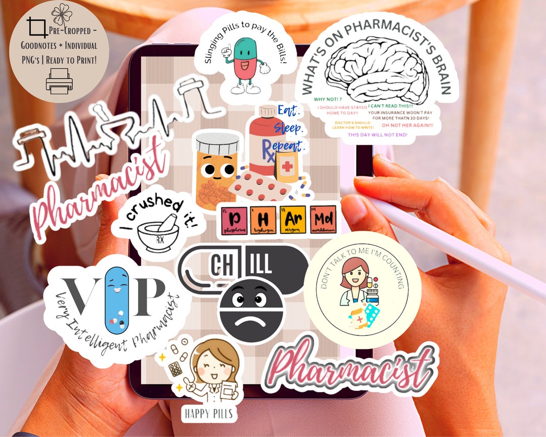 Pharmacy DIGITAL STICKERS Set for Digital Planner and Printing, Pre ...