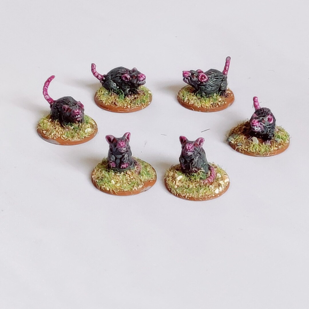 Giant Rats Dungeons and Dragons Fantasy Miniature Tabletop RPG 28mm ...