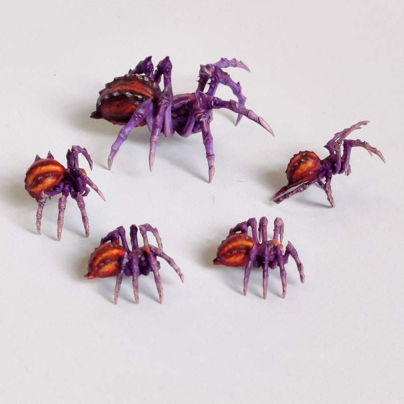 Spiders Dungeons and Dragons Fantasy Miniature Tabletop RPG 28mm 32mm ...