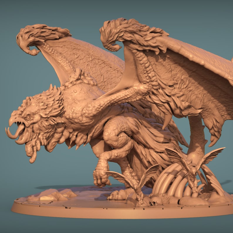 Cockatrice Dungeons and Dragons Fantasy Miniature Tabletop RPG 28mm ...