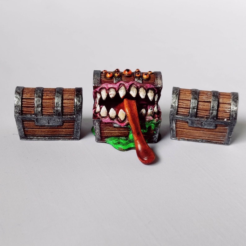 Mimic chests Dungeons and Dragons Fantasy Miniature Tabletop RPG 28mm ...