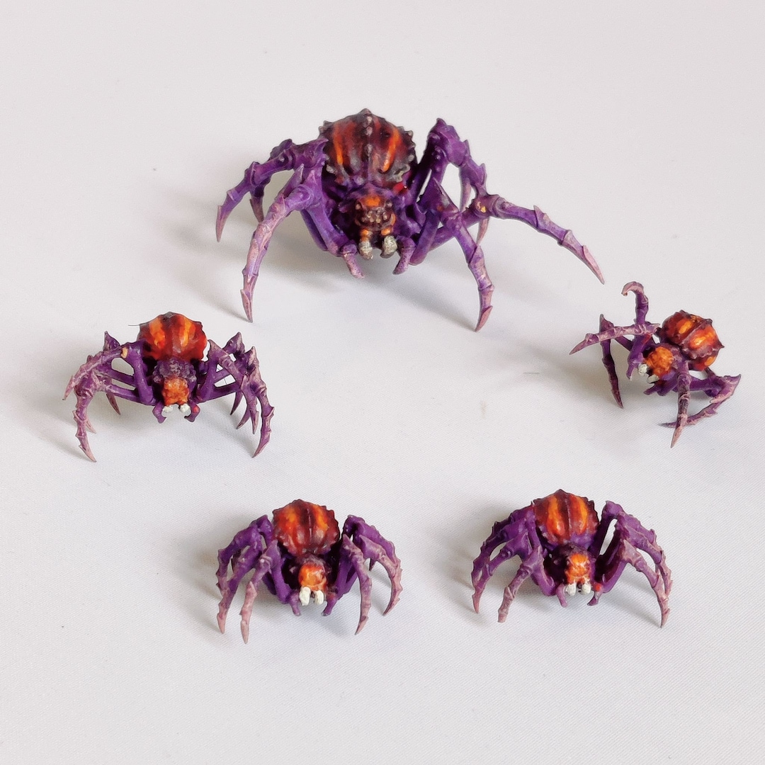 Spiders Dungeons and Dragons Fantasy Miniature Tabletop RPG 28mm 32mm ...