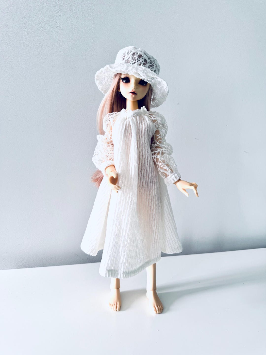 Msd Bjd Minifee White Romantic Outfit for 1/4 Dolls, White Tulle Dress+ ...