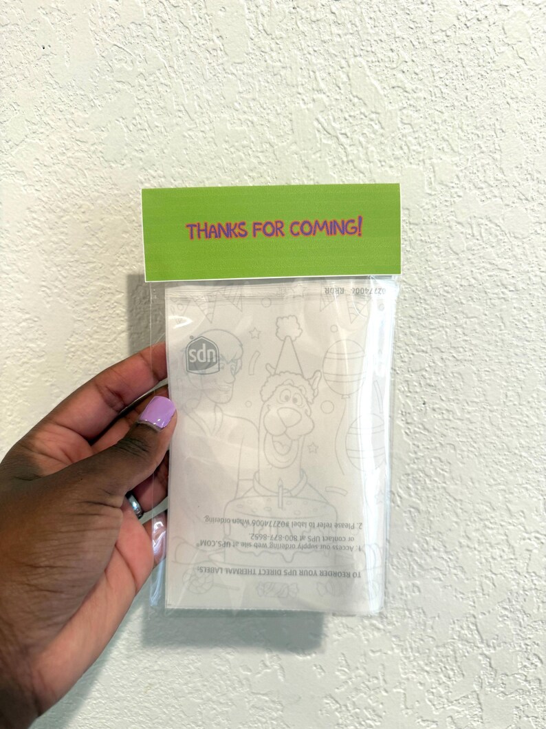 SCOOBY DOO Coloring Sticker Label | Party Favor & Activity - Etsy