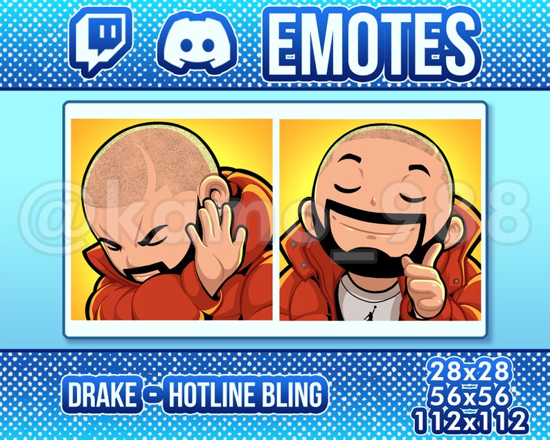 Twitch Emote - 2x Drake Hotline Bling / HOTLINE BLING / Funny / Meme ...