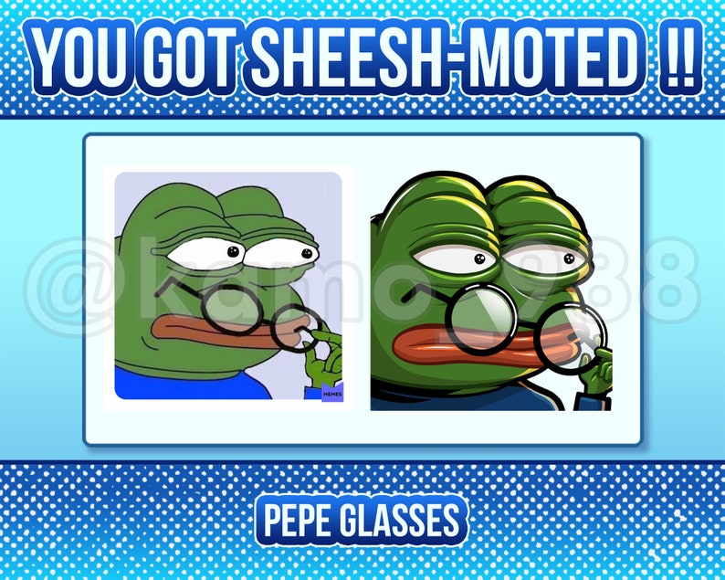 Twitch Emote - 1x Pepe Glasses / Perplexed / Funny / Meme / Kawaii ...