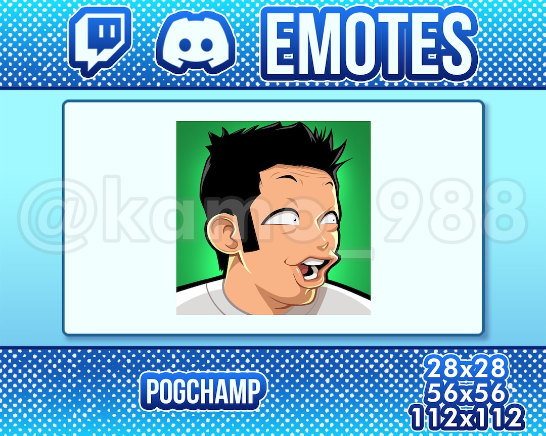 Twitch Emote - 1x Pogchamp / Funny / Meme / Kawaii / Cute / Discord ...