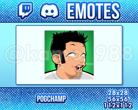 Twitch Emote 1x Pogchamp / Funny / Meme / Kawaii / Cute / - Etsy