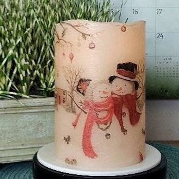 Snowman Candle - Etsy