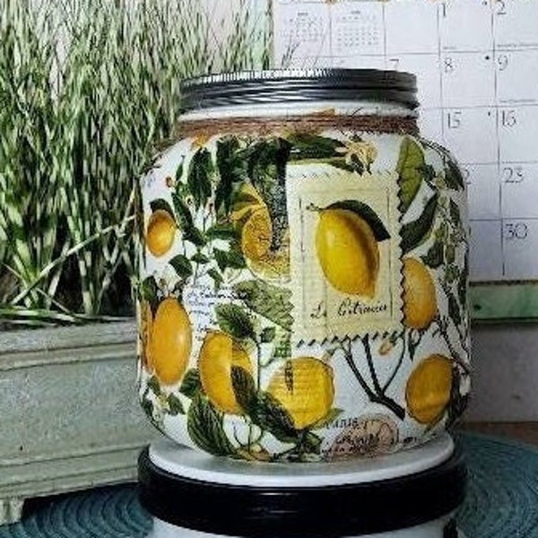 Lemon Kitchen Canisters - Etsy