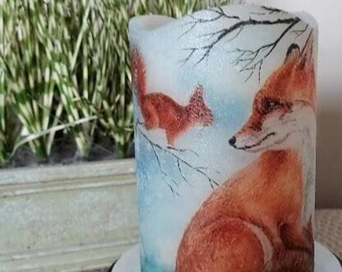 Fox candle - Etsy
