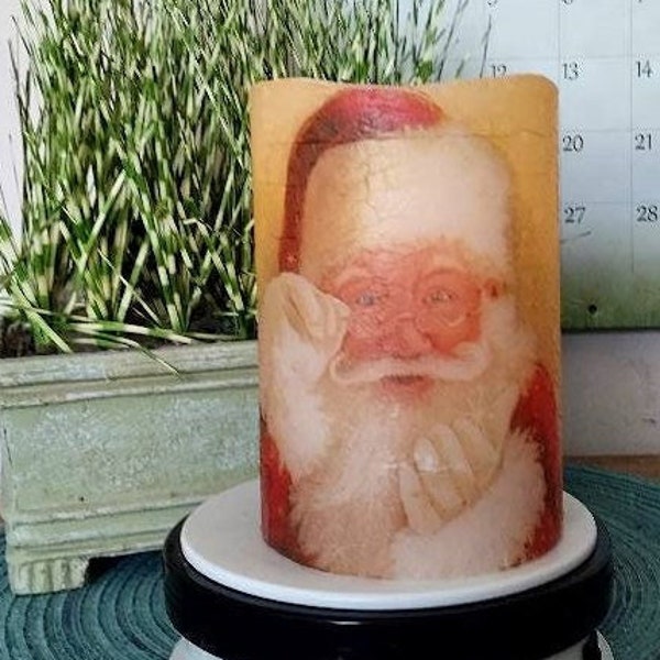 Santa Candles - Etsy