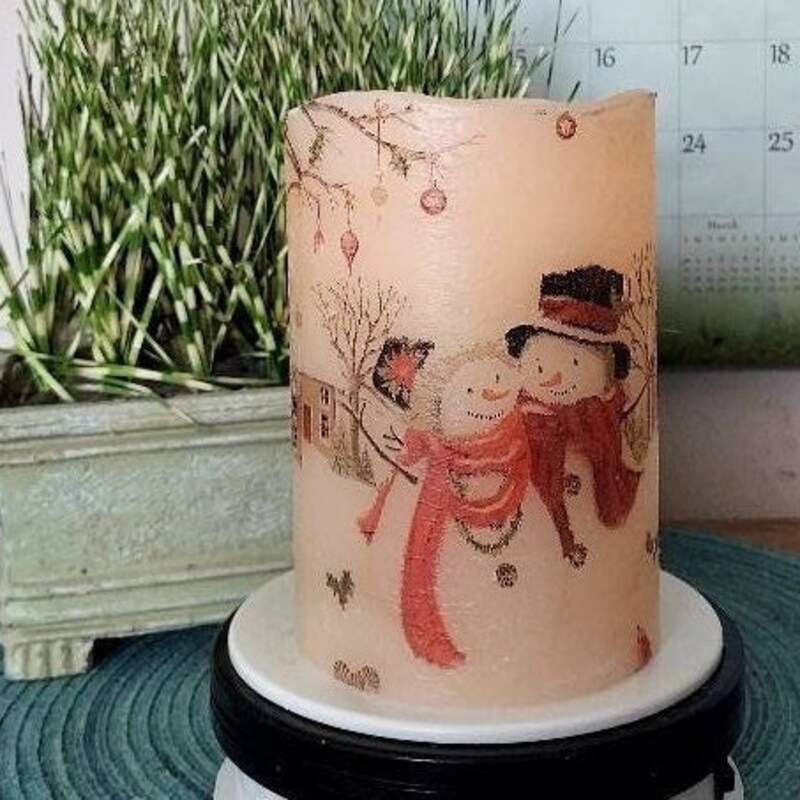 Snowman Candle - Etsy