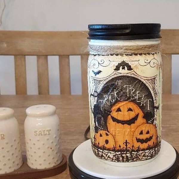 Halloween Mason Jar - Etsy