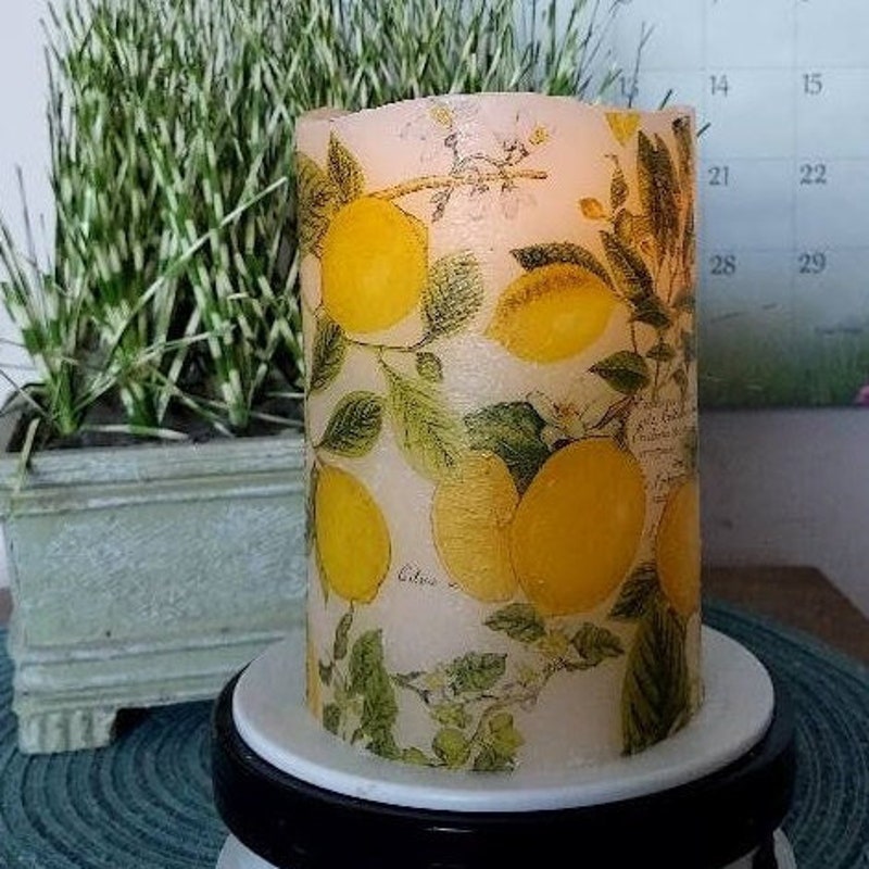 Lemon Candle - Etsy