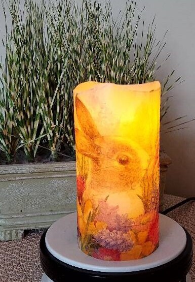 RABBIT Flameless Candle W/timer Rabbit Flameless Candle - Etsy