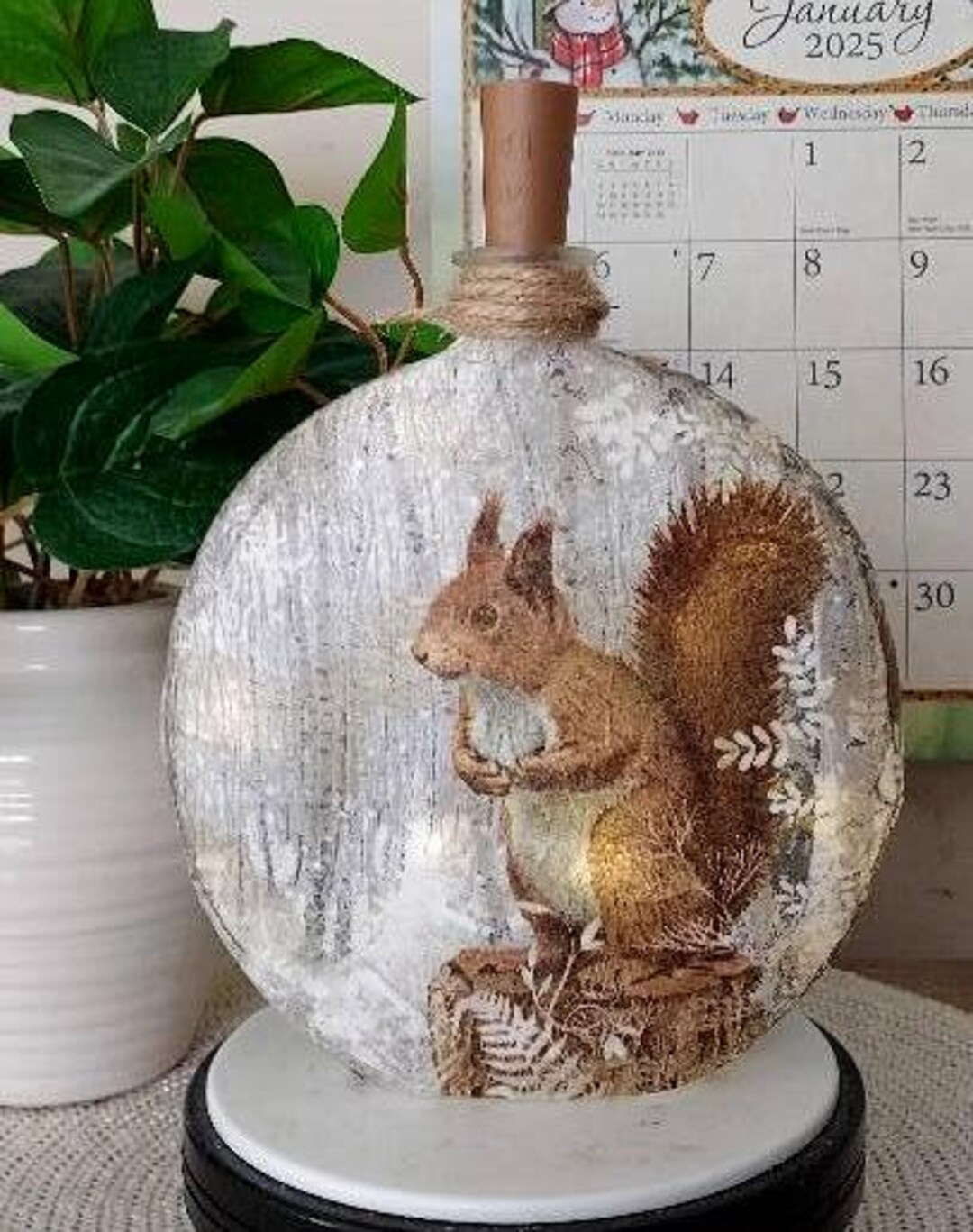 SQUIRREL Light-up Bottle, Squirrel Lit Bottle, Lighted Decor, Lighted ...