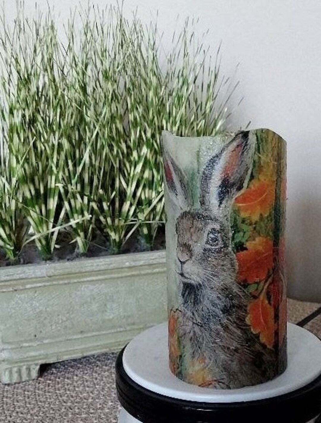 RABBIT Flameless Candle W/timer Rabbit Flameless Candle - Etsy