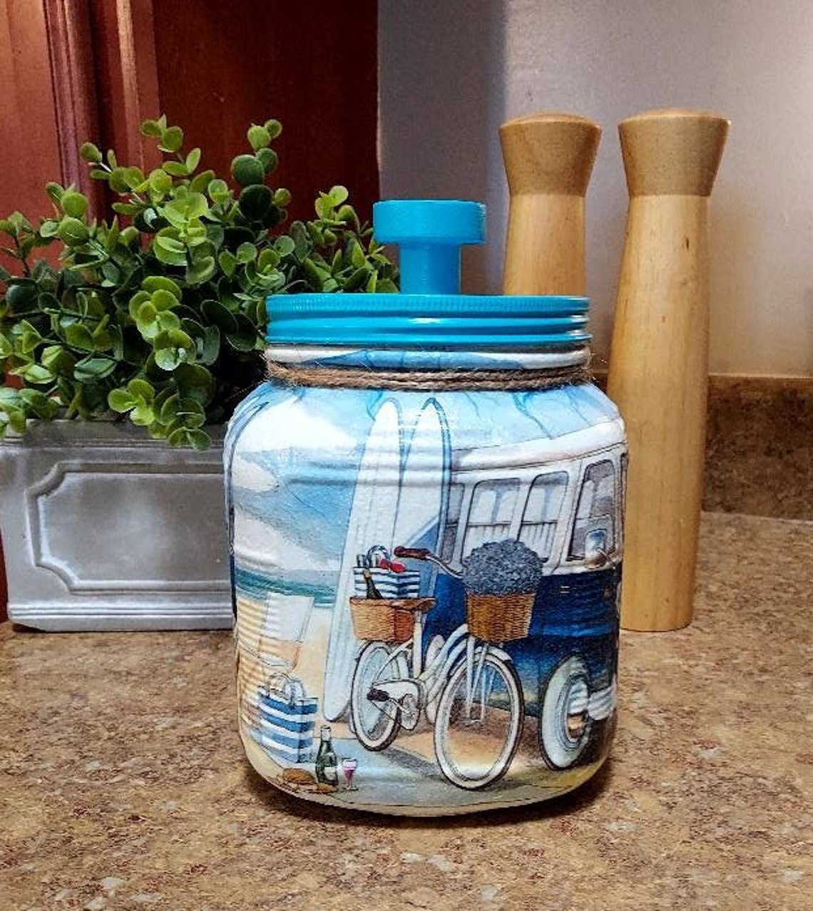 BEACH Cookie Jar Beach Snack Jar Beach Lover Gift Beach - Etsy