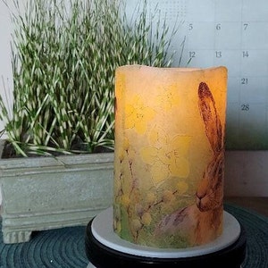 RABBIT Flameless Candle W/timer, Rabbit Flameless Candle, Rabbit Candle ...