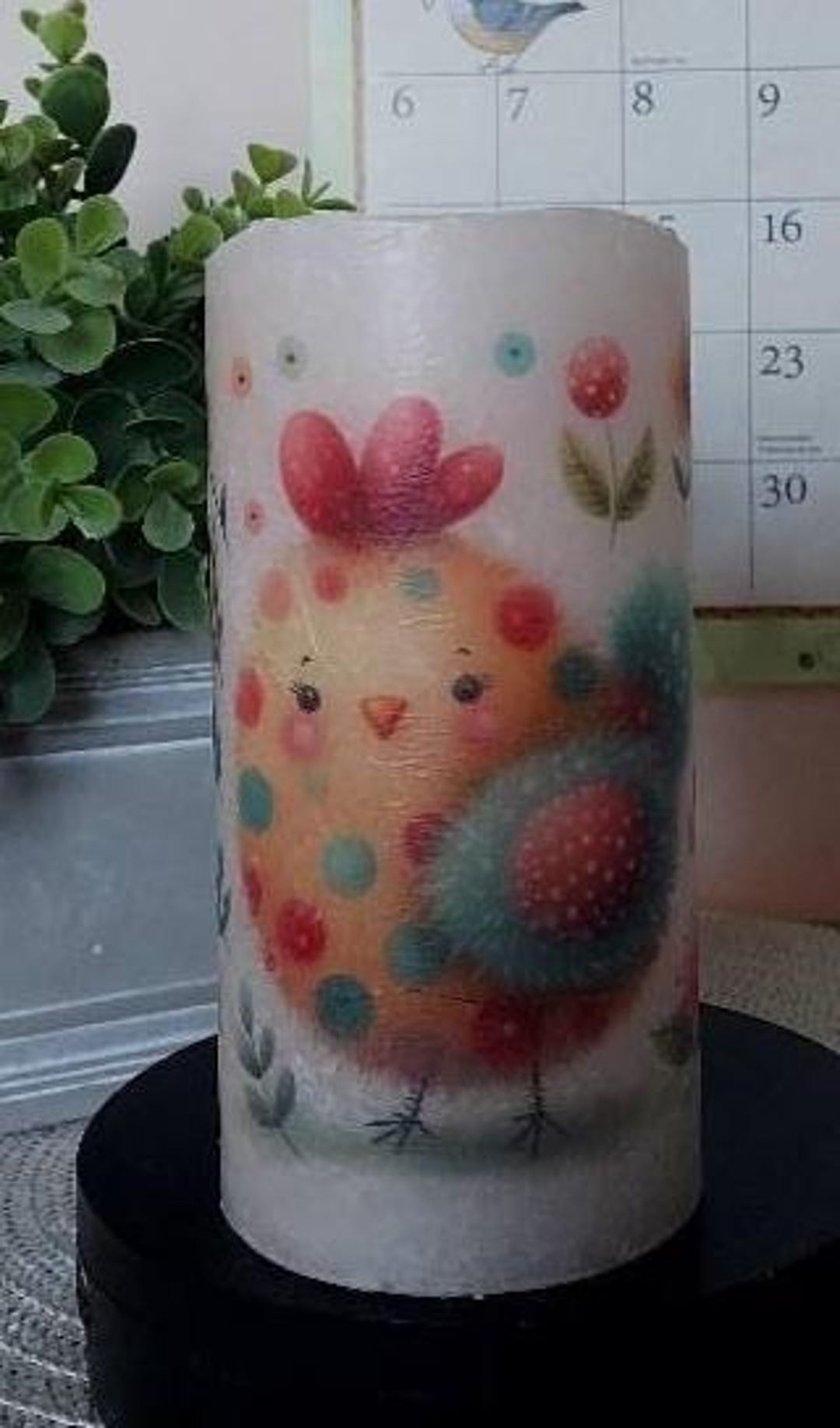 CHICKEN Flameless Candle W/timer, Chicken Flameless Candle, Chicken ...