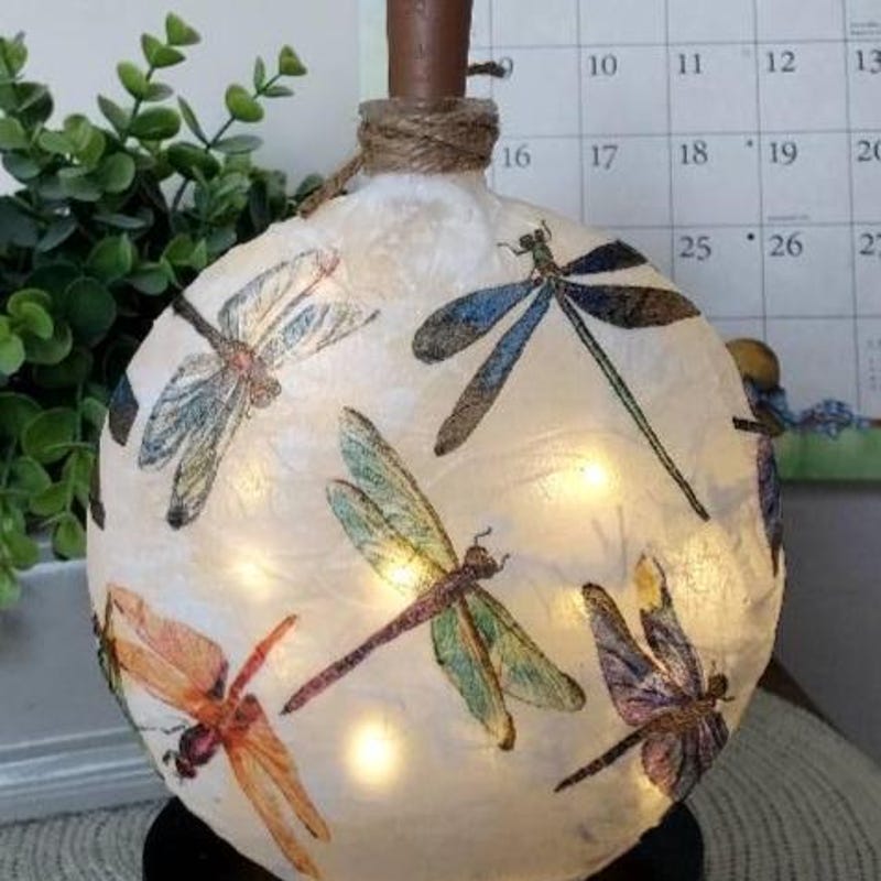 Dragonfly Lamp - Etsy