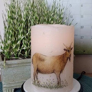 GOAT Flameless Candle W/timer, Goat Candle, Goat Lover Gift, Goat Decor ...