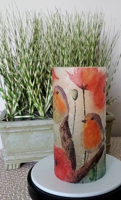 BIRD Flameless Candle W/timer Bird Candle Flameless Candle - Etsy