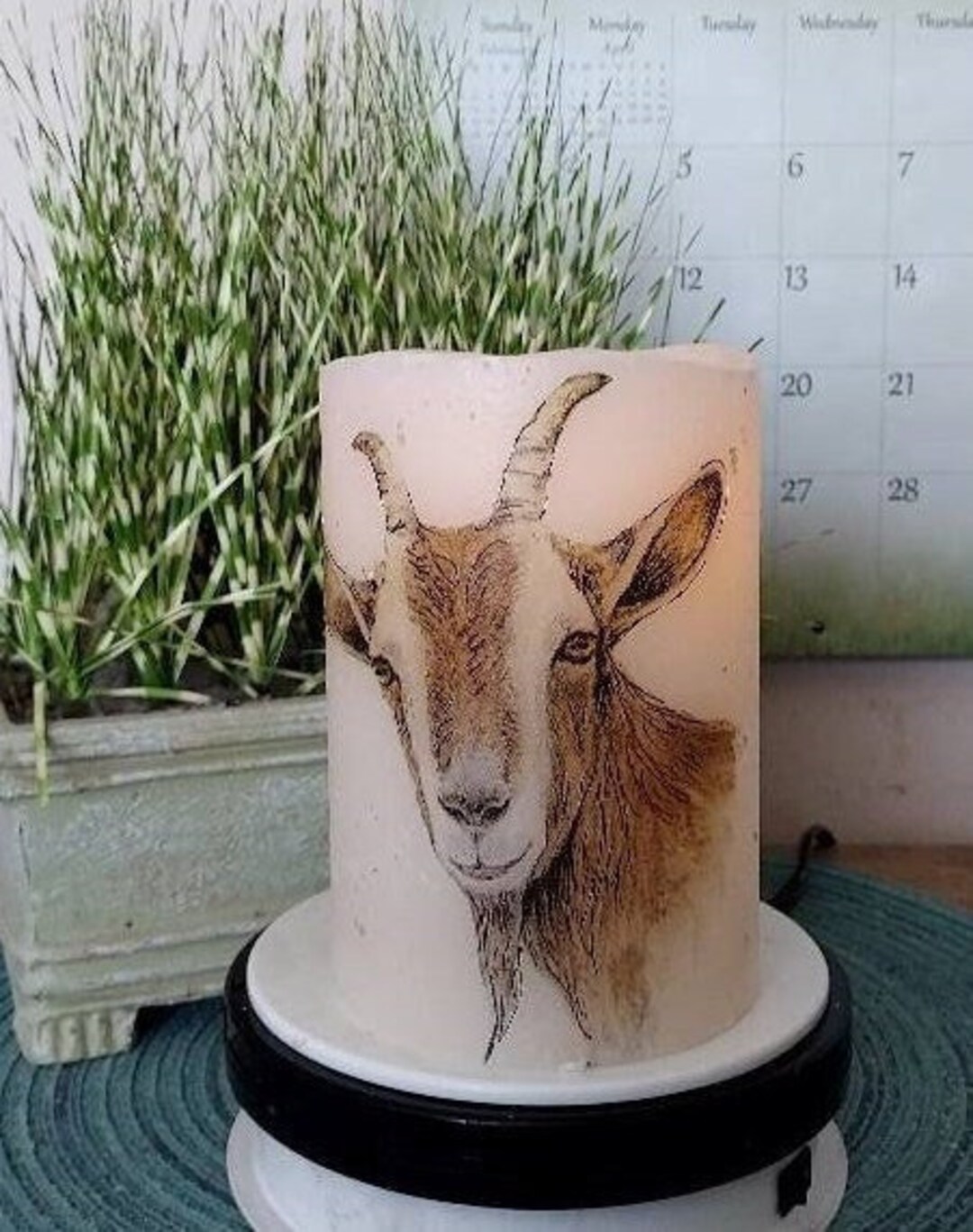 GOAT Flameless Candle W/timer, Goat Candle, Goat Lover Gift, Goat Decor ...