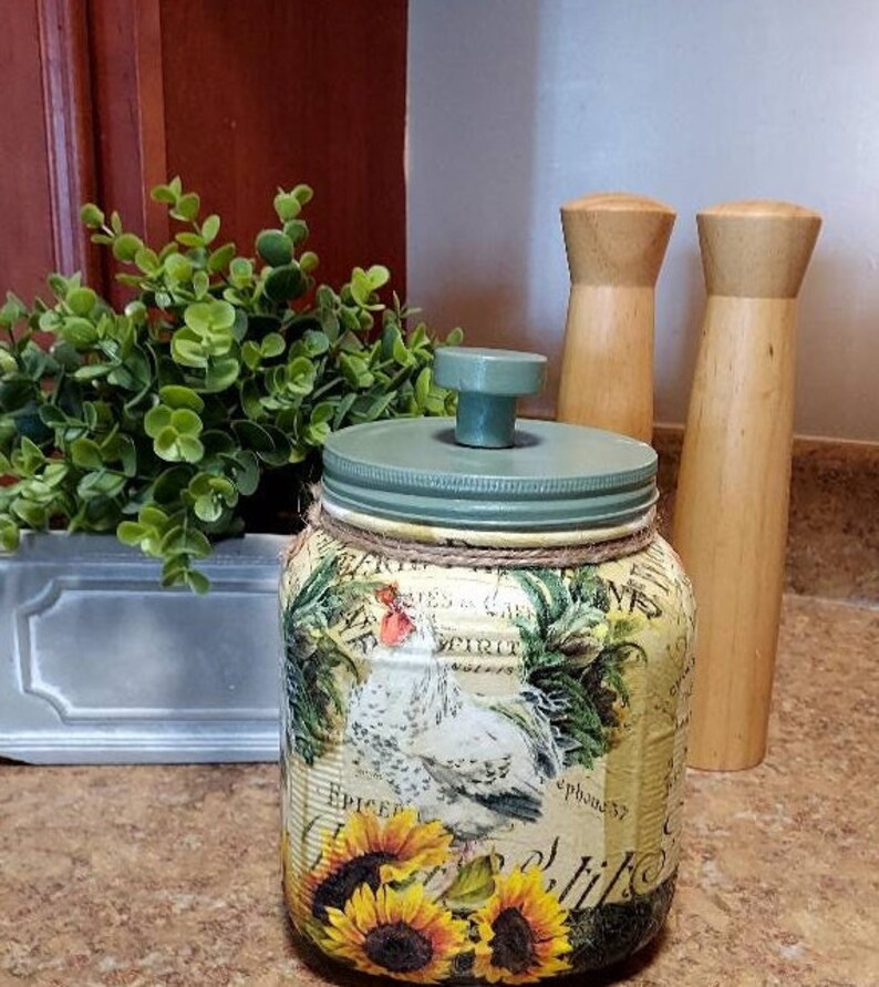 FARMHOUSE Cookie Jar Country Cookie Jar Rooster Cookie Jar - Etsy