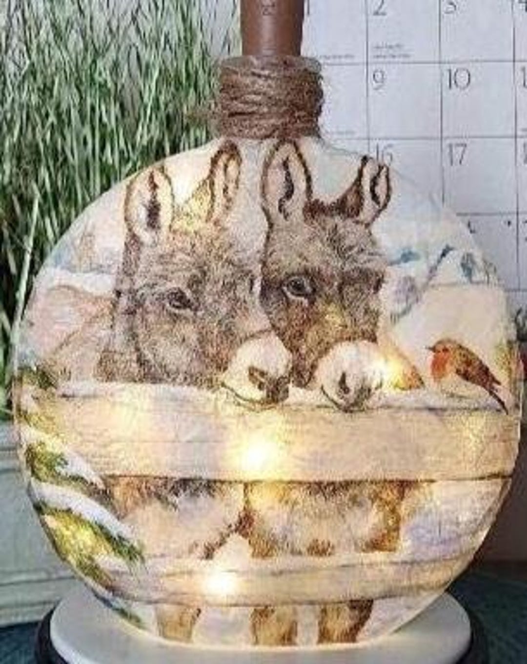 DONKEY Light-up Bottle, Donkey Lit Bottle, Lighted Decor, Lighted ...