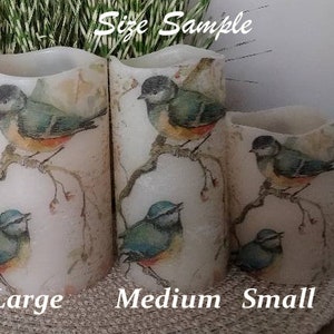 BIRD Flameless Candle W/timer, Bird Candle, Flameless Candle, Bird ...