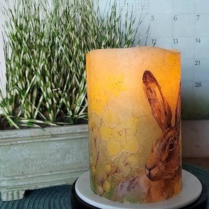 RABBIT Flameless Candle W/timer, Rabbit Flameless Candle, Rabbit Candle ...