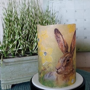 RABBIT Flameless Candle W/timer, Rabbit Flameless Candle, Rabbit Candle ...