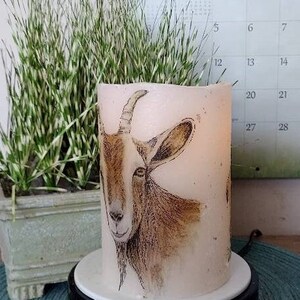 GOAT Flameless Candle W/timer, Goat Candle, Goat Lover Gift, Goat Decor ...