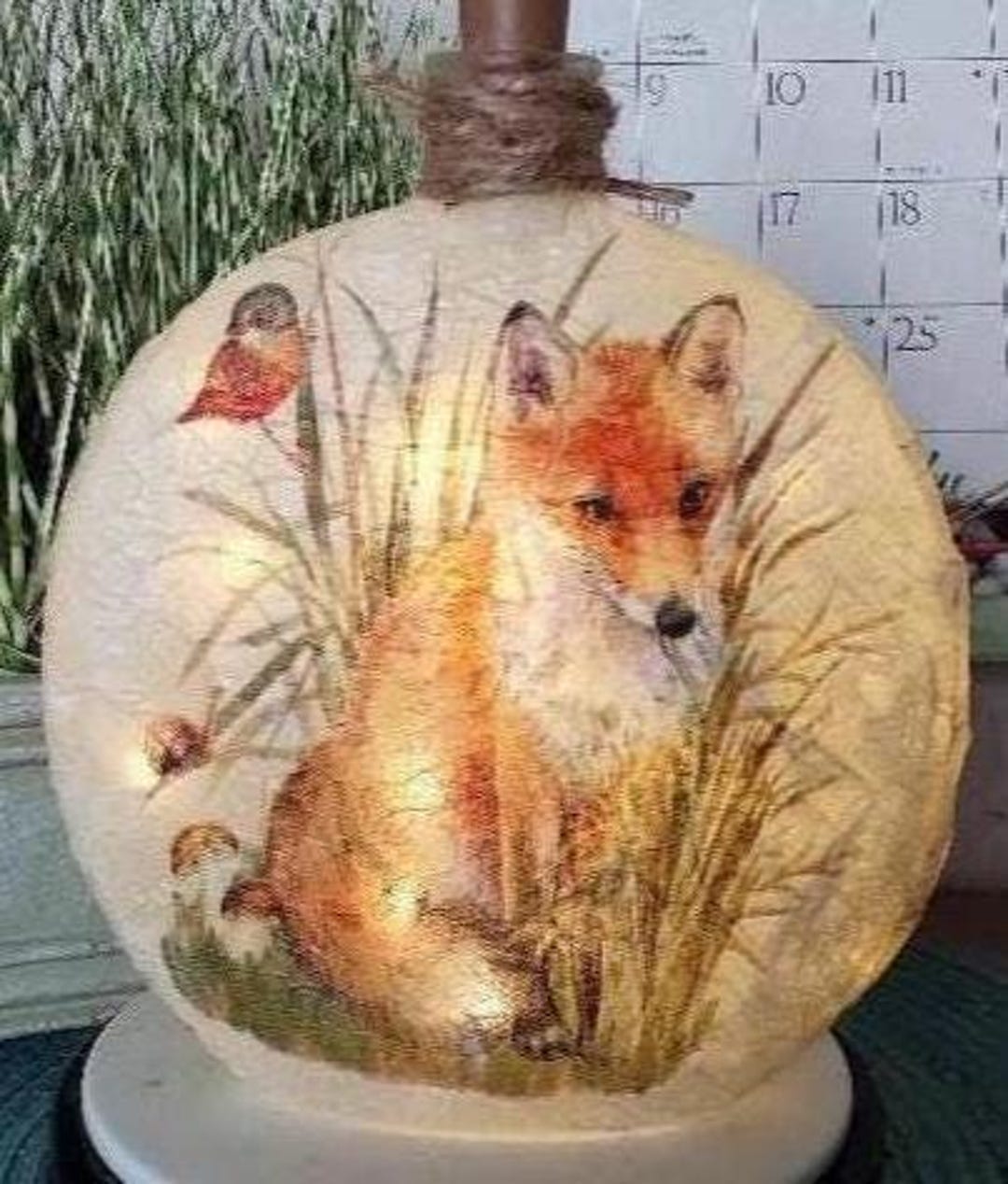 FOX Light-up Bottle, Fox Lit Bottle, Lighted Decor, Lighted Decoration ...