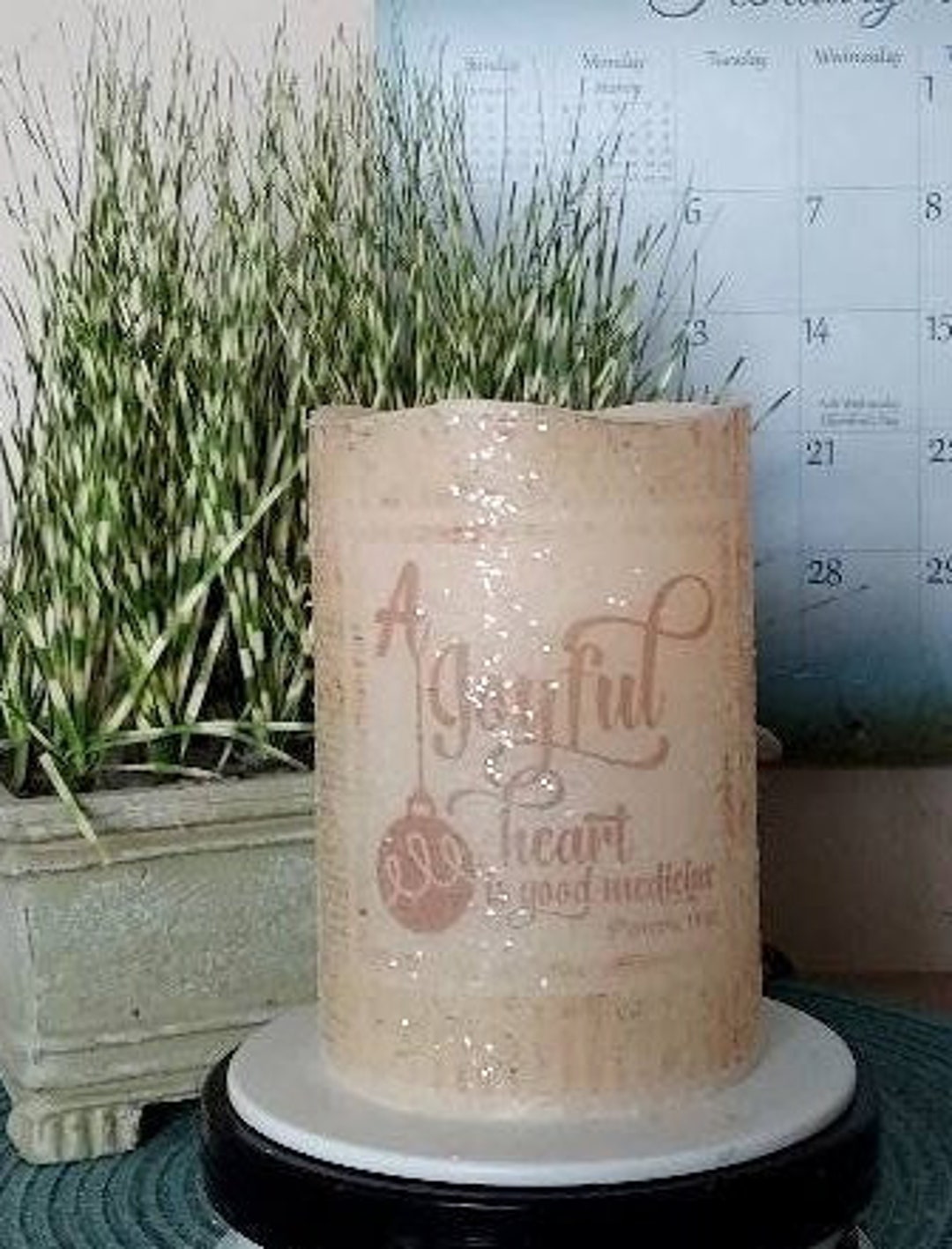 BIBLE VERSE Flameless Candle W/timer, Bible Verse Candle, Religious ...