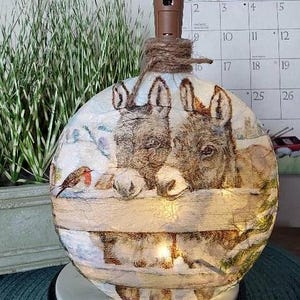 DONKEY Light-up Bottle, Donkey Lit Bottle, Lighted Decor, Lighted ...
