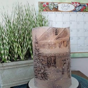 WINTER Flameless Candle W/timer, Snowman Candle, Snowman Decoration ...