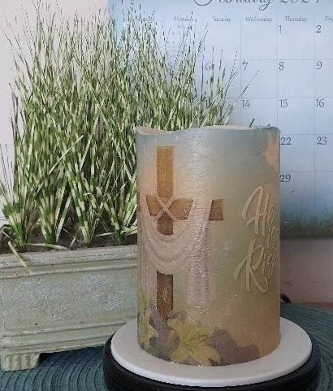 EASTER Flameless Candle W/timer, Easter Flameless Candle, Flameless ...