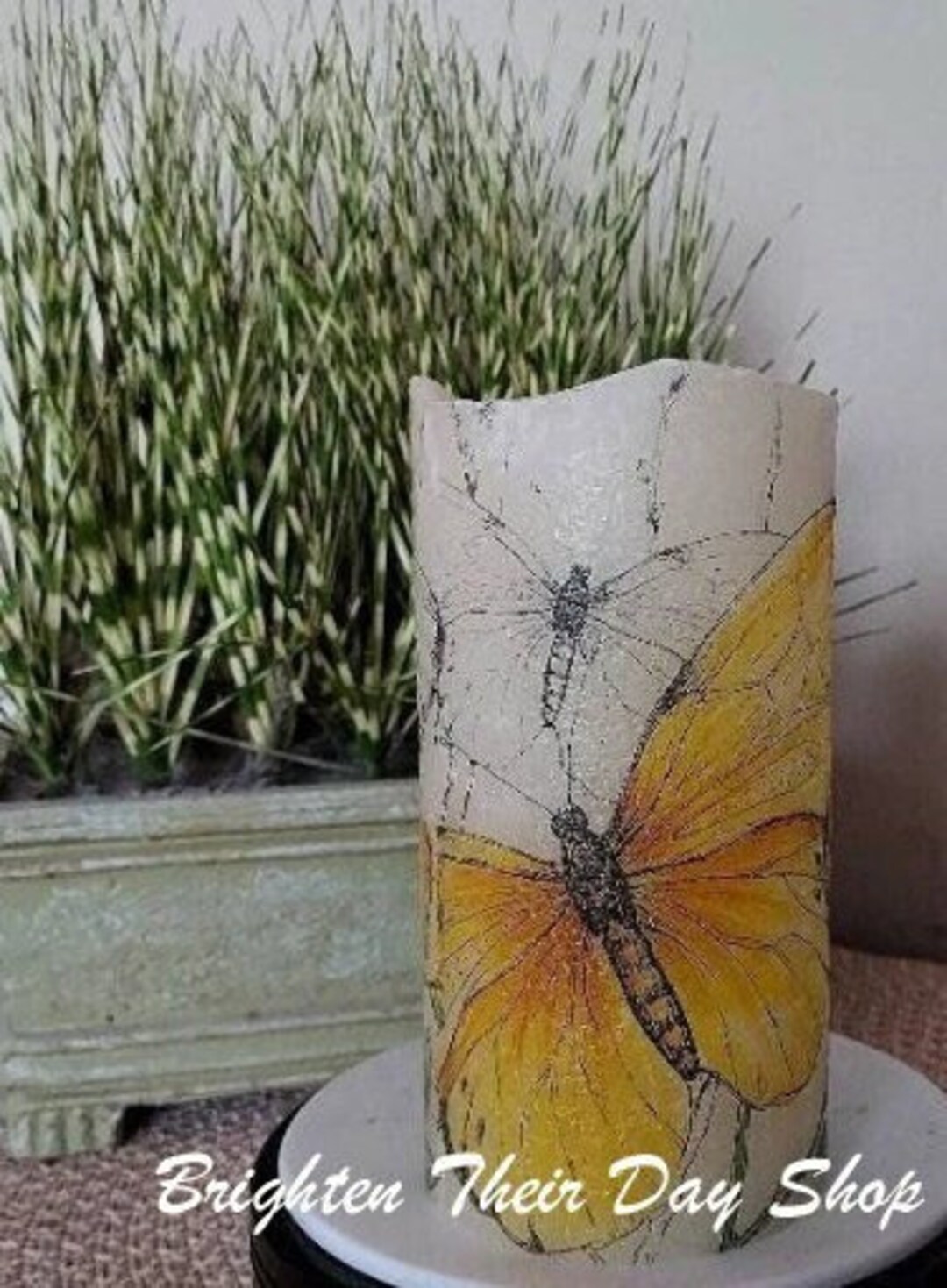 BUTTERFLY Flameless Candle W/timer, Butterfly Candle, Flameless Candle ...