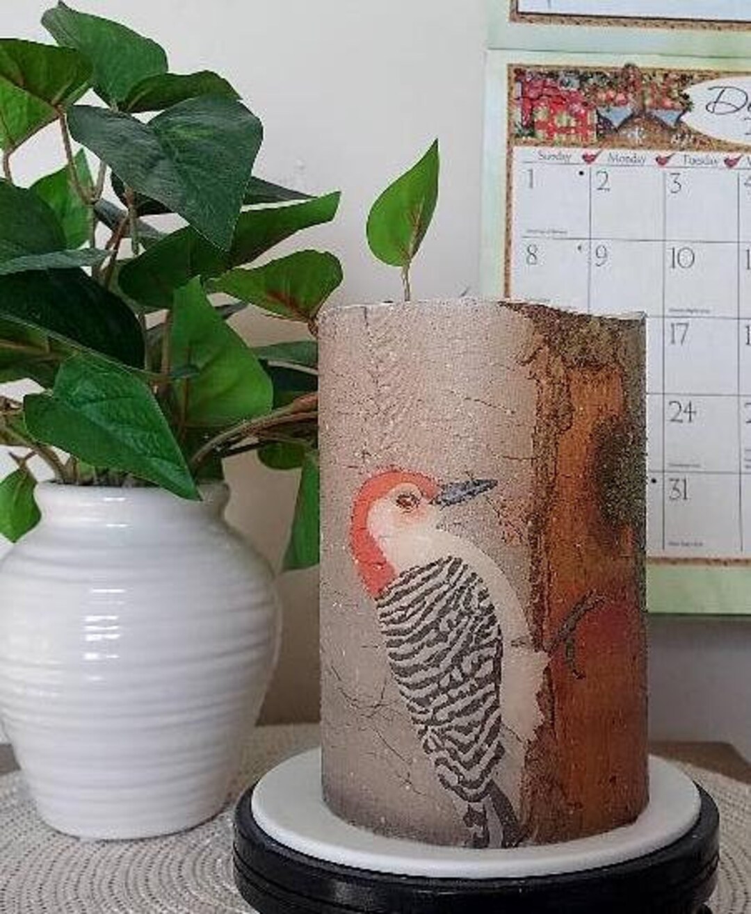 WOODPECKER Flameless Candle W/timer, Woodpecker Flameless Candle ...