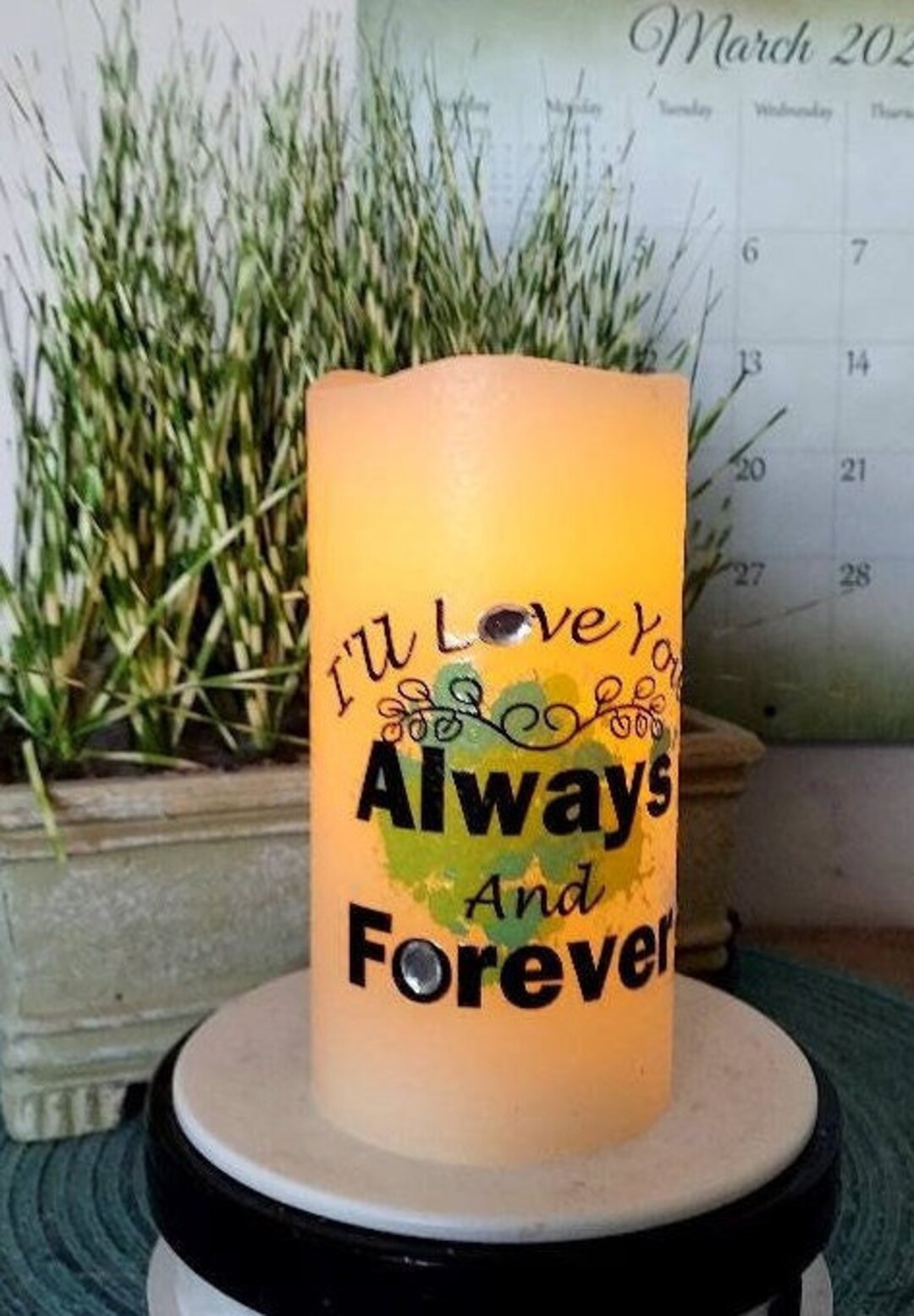 POSITIVE QUOTE Flameless Candle W/timer, Encouragement Candle ...
