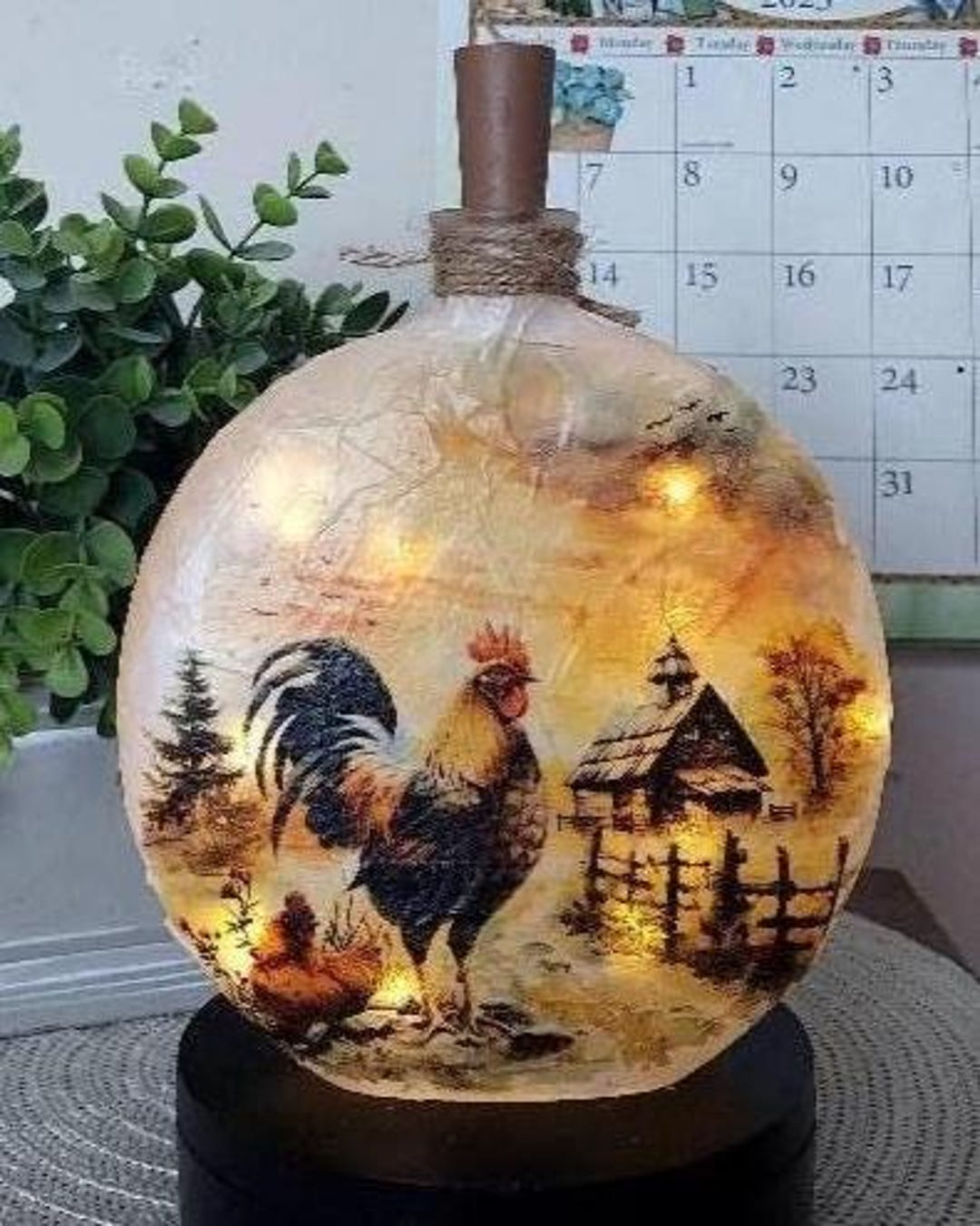 FARM Light-up Bottle, Farmhouse Lit Bottle, Lighted Decor, Lighted ...