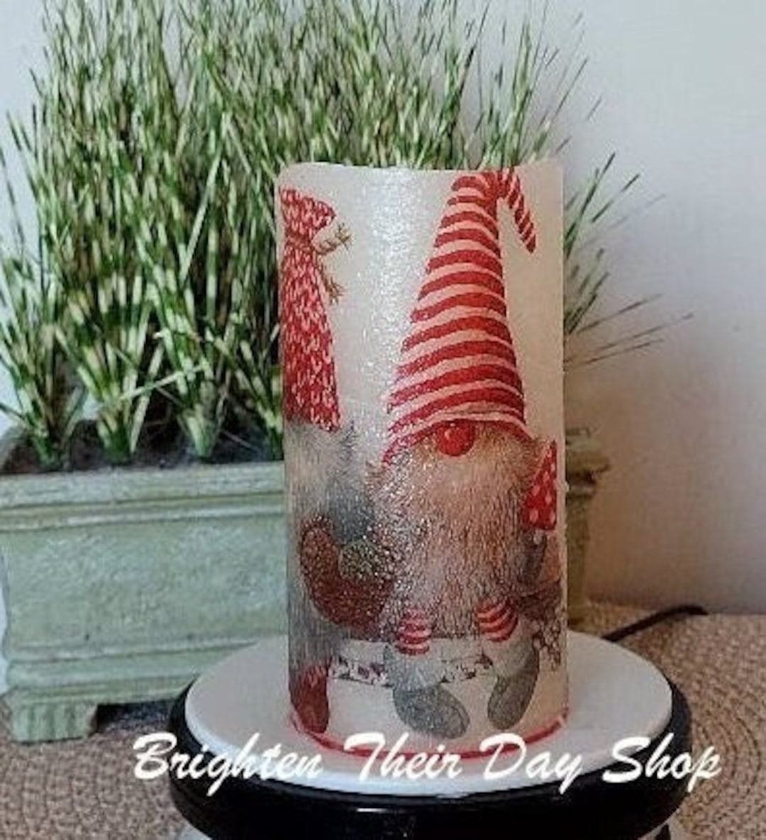 GNOME Flameless Candle W/timer, Gnome Flameless Candle, Gnome Candle ...