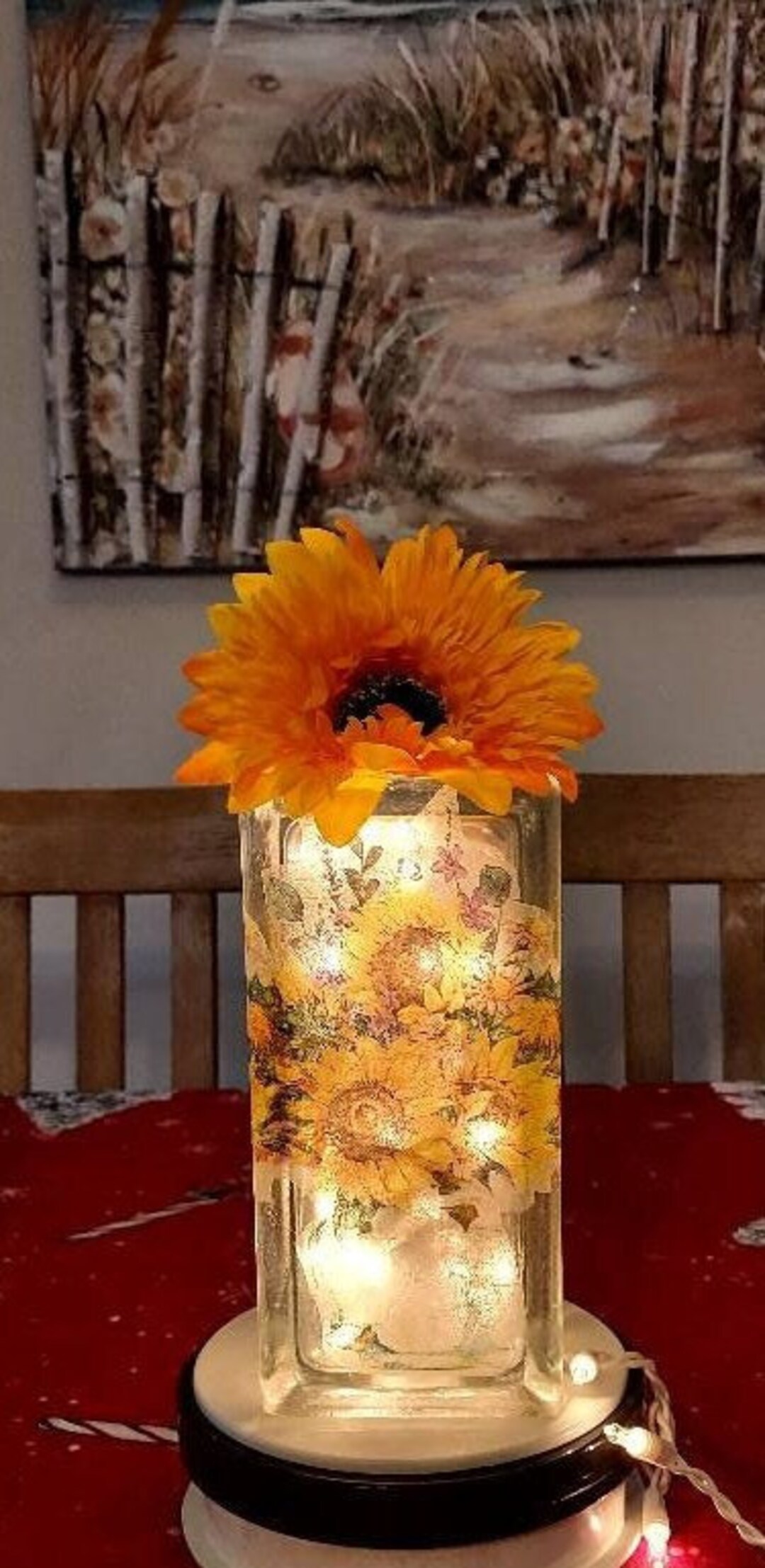 LIGHTED GLASS BLOCK Lighted Glass Block Lit Glass Block - Etsy.de