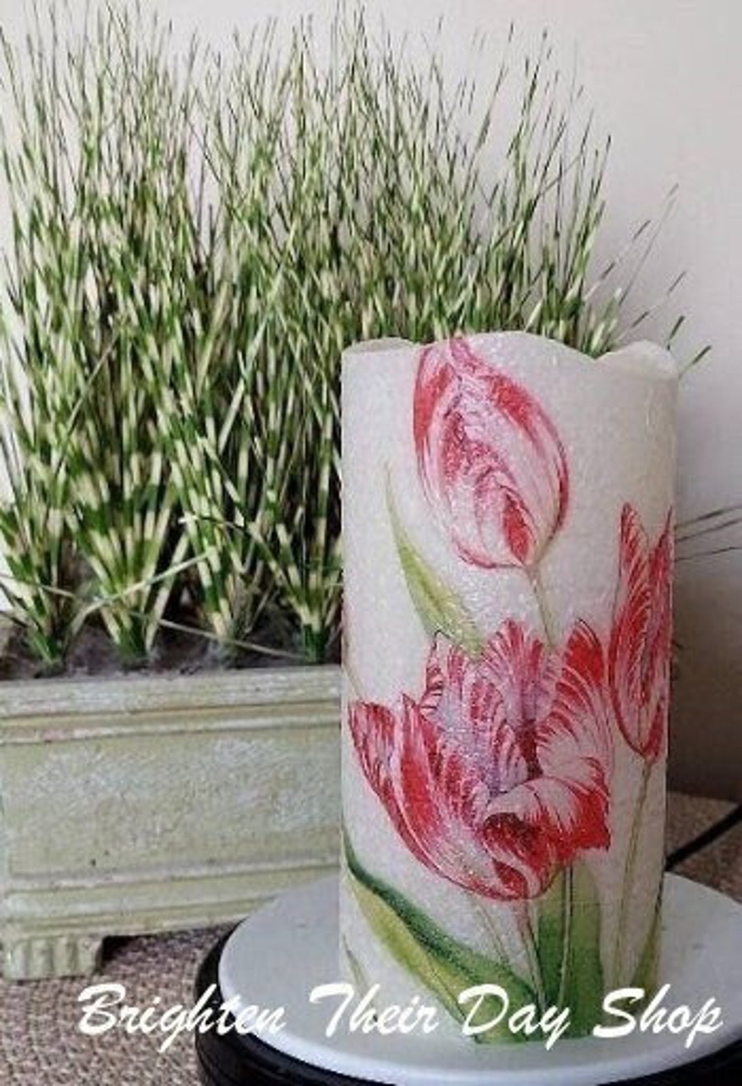 TULIP FLAMELESS CANDLE W/timer, Tulip Flameless Candle, Tulip Candle ...