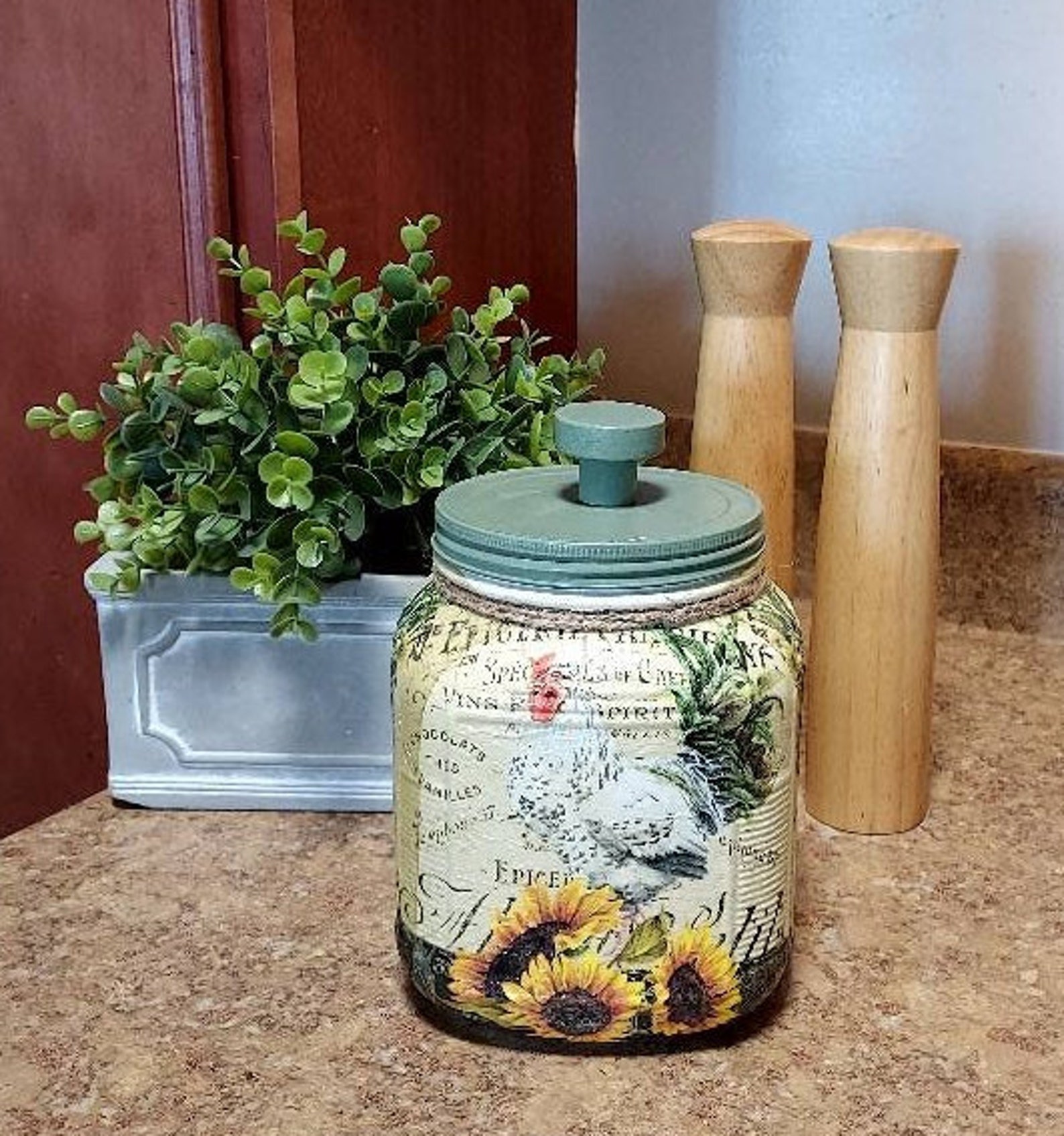 FARMHOUSE Cookie Jar Country Cookie Jar Rooster Cookie Jar - Etsy
