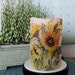 SUNFLOWER FLAMELESS CANDLE W/timer, Sunflower Candle, Sunflower Gift ...