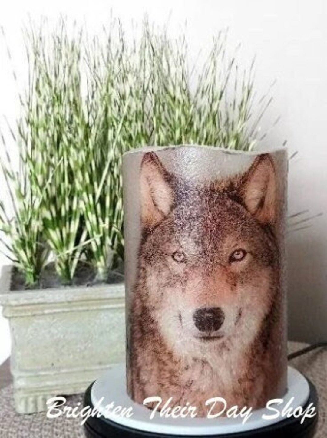 WOLF FLAMELESS CANDLE W/timer, Wolf Flameless Candle, Wolf Candle ...